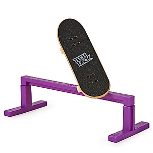 Tech Deck Street Hits 2021 Series Enjoi Skateboards Chopsticks Panda Blue Complete Fingerboard and Purple Flat Bar Obstacle