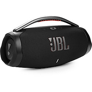 JBL Boombox 3 Waterproof Portable Bluetooth Speaker Bundle with gSport Case and Accessory Pouch (Black)