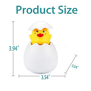 KAREZONINE Baby Bath Toy Duck Hatching Egg Squirting Rain Cloud Bathtub Water Toy with Hidden Duck Surprise Toy for Filling Easter Eggs Pool Floating Toy for Toddlers Boy Girl Kid Birthday Christmas