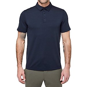 Lululemon Mens Evolution Polo Short Sleeve Shirt (Nautical Navy, XL)