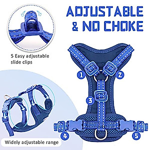 Supet Cat Harness and Leash for Walking Escape Proof, Adjustable Harness for Cats, Easy Control Small Cat Harness for Medium Large Kitten and Dogs