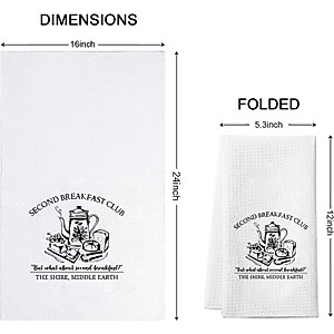 LOTR Movie Inspired Kitchen Decor But What About Second Breakfast Club Kitchen Towel Dish Towel Tea Towel (Second Breakfast Towel)