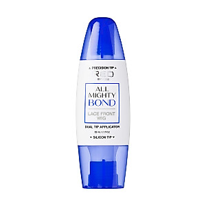 Red by Kiss All Mighty Bond Lace Front Wig Glue, Dual Tip Applicator, Instant Drying, Water Resistant, Strong Hold for Wigs, Frontals, Toupees, Safe for Sensitive Skin