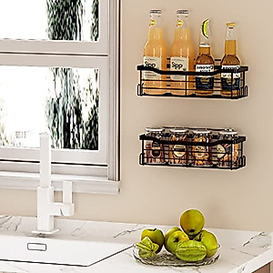 YGMMGY Shower Caddy Bathroom Organizer, Shower Shelves [9-Pack], Adhesive Shower Accessories Organizer, Large Capacity Shower Racks, Rustproof Stainless Steel Bathroom Shower Organizer