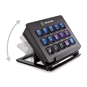 Elgato Stream Deck - Live Content Creation Controller with 15 Customizable LCD Keys, Adjustable Stand, for Windows 10 and macOS 10.11 or Later (Renewed)