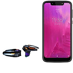 BoxWave Gaming Gear for Motorola G7 REVVLRY (Gaming Gear by BoxWave) - Touchscreen QuickTrigger Auto, Trigger Buttons Autofire Gaming Mobile FPS for Motorola G7 REVVLRY - Jet Black