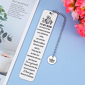 Mom Gift Bookmark for Women Mothers Day from Son Daughter Birthday Valentines Christmas Stocking Gifts for Mother Mommy Grandma from Teens Kids I Love You Mom Book Lovers Gift