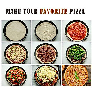 FVLFIL enenfeifei Pizza Pans With Holes 12 Inch Bottom in Diameter Pizza Pan Dishwasher Safe Perfect Results Premium Non-Stick Bakeware Pizza Crisper Pans (1 Pack)