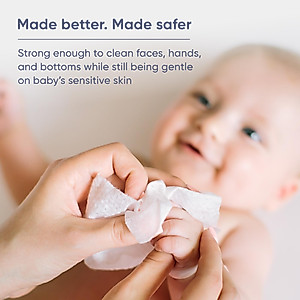 MADE OF Organic Sensitive Baby Wipes - Hypoallergenic Soothing Wipes for Sensitive Skin - Fragrance-Free, Chemical-Free, Alcohol-Free - Water Based Soothing Aloe and Argan Oil (72 Count (Pack of 1))