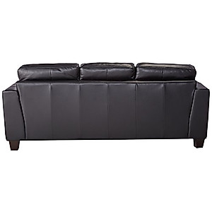 Coaster Samuel Transitional Leather Sofa, Black