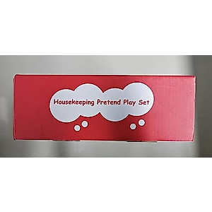 HELLOWOOD Kids Cleaning Set, 8pcs Housekeeping Play Set Includes Broom Mop Duster Dustpan Brushes Rag and Organizing Stand, Cleaning Toys Gift for Toddlers Girls Boys Age 3-6, Solid Beech Wood