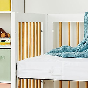 Amazon Basics Waterproof Zippered Standard Crib (28" x 52") Mattress Protector Encasement, 2-Pack