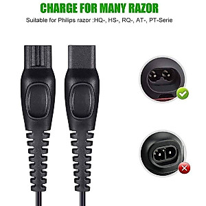 RQ11 HQ8505 Shaver Power Supply Chager Set Kit with Foldable Stand Charger Holder Repalce Base Holder Power Adapter Compatible with RQ1150 RQ1151 RQ1155 RQ1160 RQ1180 RQ1190 RQ1160CC