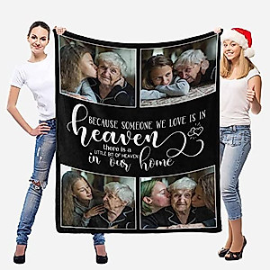 InterestPrint Custom Photo Memorial Blanket in Loving Memory Blanket Remembrance Blanket Sympathy Gifts for Loss of Loved One, Multi X44, 30 x 40 Inches