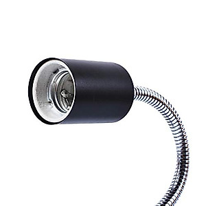 superdream Sturdy Lamp Fixture Gooseneck, Adjustable Reptile Lamp Fixture Holder for Pet Brooder Lizard Turtle Snake Aquarium Habitat Heat Lamps (Black)