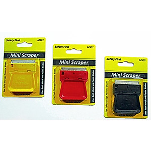 Mini Scrapers With Metal Blade Carded 2 Pack U.S. Made