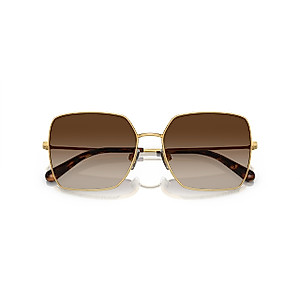 Dolce & Gabbana DG2242-02/13 Sunglasses GOLD w/BROWN GRADIENT DARK BROWN 57mm