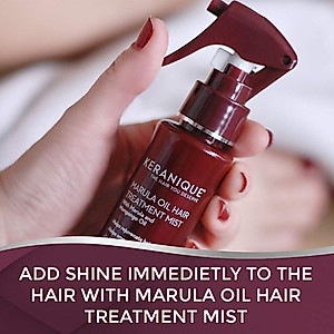 Keranique Marula Oil Hair Mist, 2 Fl Oz – Sulfate, Dyes And Parabens Free | Add Shine, Moisturizes And Conditions the Hair Without Build-Up | Natural Mongongo, Marula and Cyperus Omega Oils