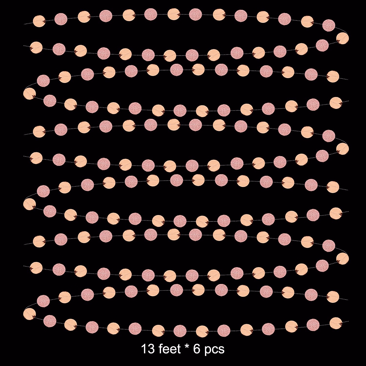 TONIFUL 4Pcs Gold Silver Party Decoration Circle Dot Star Garland Banner Bright Paper Streamer Hanging Decorations Glitter Star Bunting Banner Backdrop for Engagement Wedding Christmas Birthday