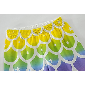 Little Hand Toddler Girls Pajamas Mermaid Princess 4 Pcs Long Sets Cotton Pjs Sleepwear Fall Winter Rainbow Outfits 4T 5T