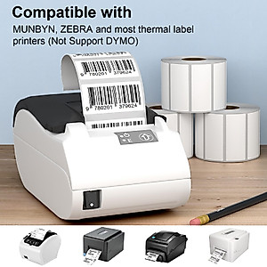 MaxGear 2.25" X 1.25" Direct Thermal Labels, Perforated UPC Barcode & FBA Address Stickers, Premium Permanent Adhesive Shipping Labels, Compatible with Rollo & Zebra (12 Rolls, 1000 Labels/Roll)