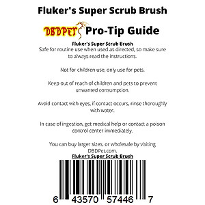 DBDPet Fluker's Super Scrub Brush with Organic Reptile Habitat Cleaner - Includes Attached Pro-Tip Guide