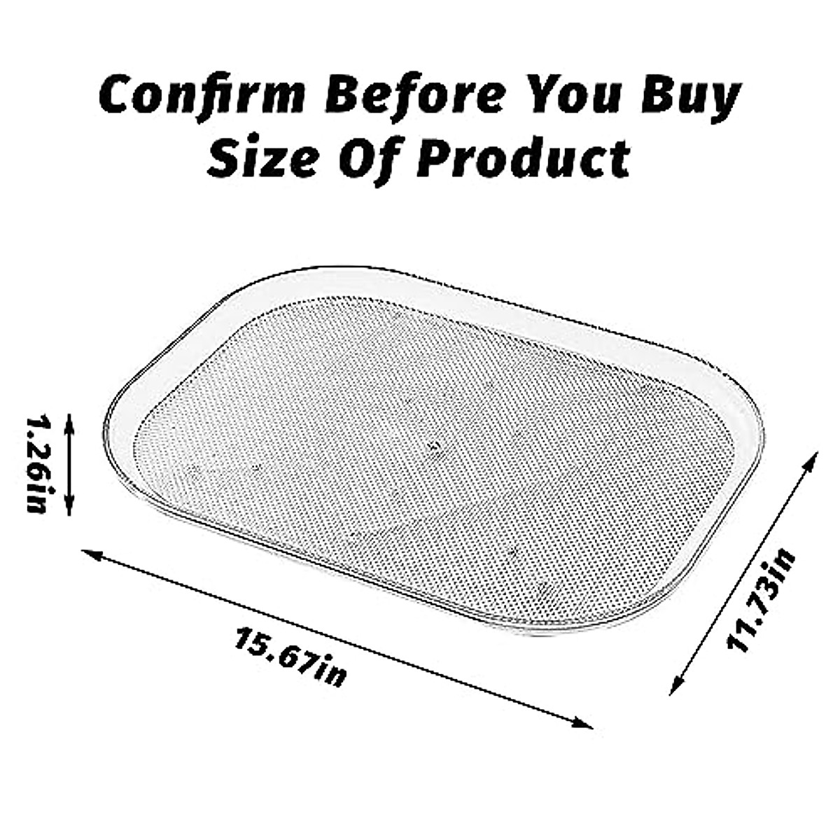 Square Turntable Organizer (15.67x 11.73 inches), Turntable Organizer for Refrigerator, countertop Condiment Storage Rack for Kitchen, Pantry, cabinets, Dining Table (1PC)