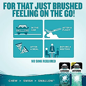 Listerine Ready! Tabs Chewable Tablets with Soft Mint Flavor, 24 Count