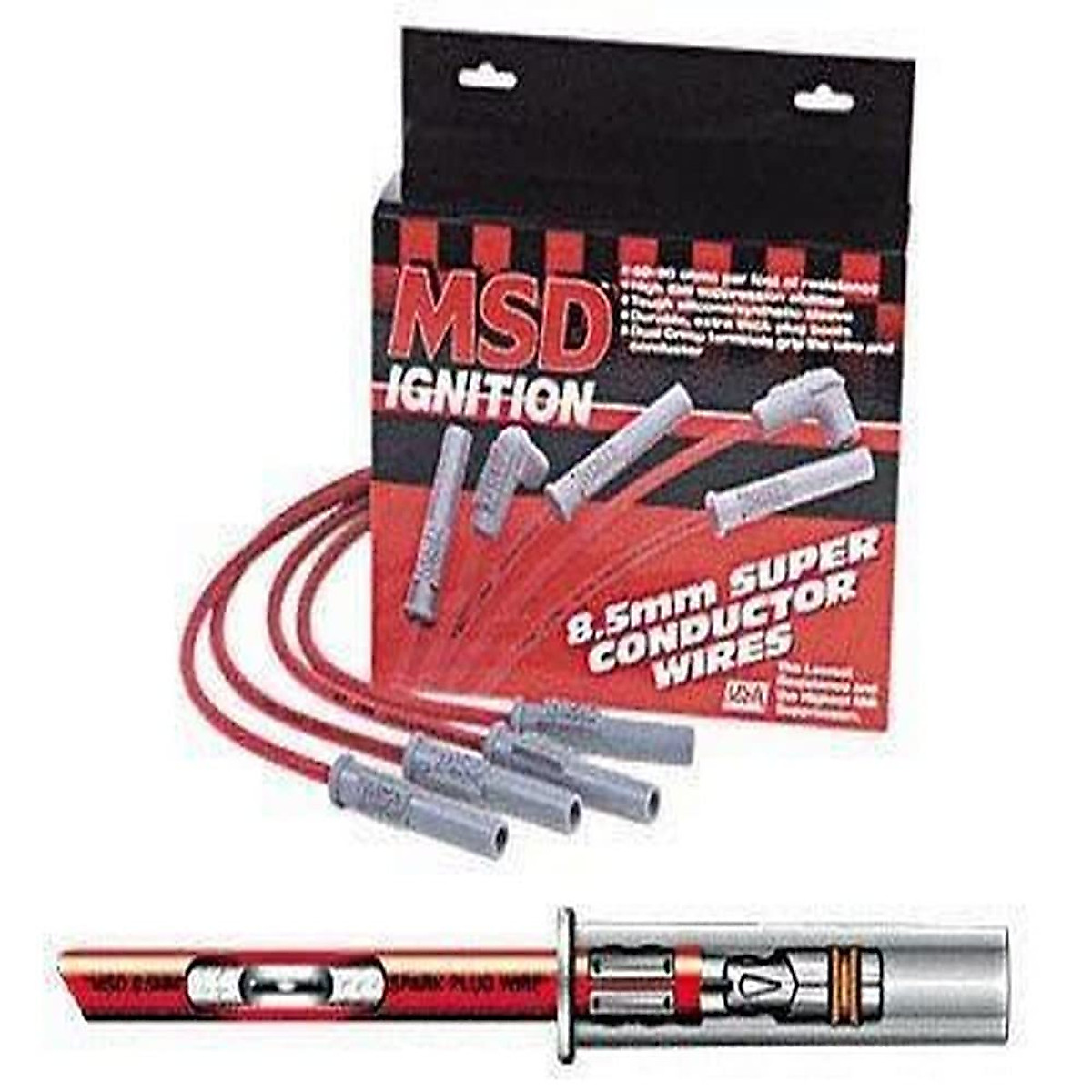 MSD 31359 Super Conductor Spark Plug Wire Set, Small Block Chevy 350 HEI