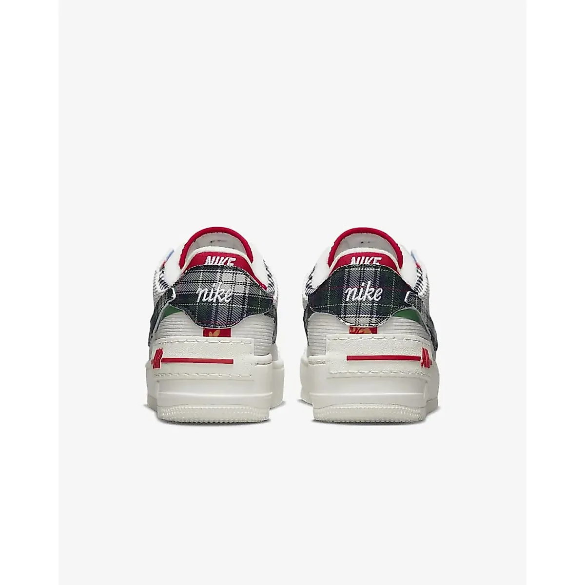 Women's Air Force 1 Shadow - Size 7 US - Sail/Multi-Color-Classic Green