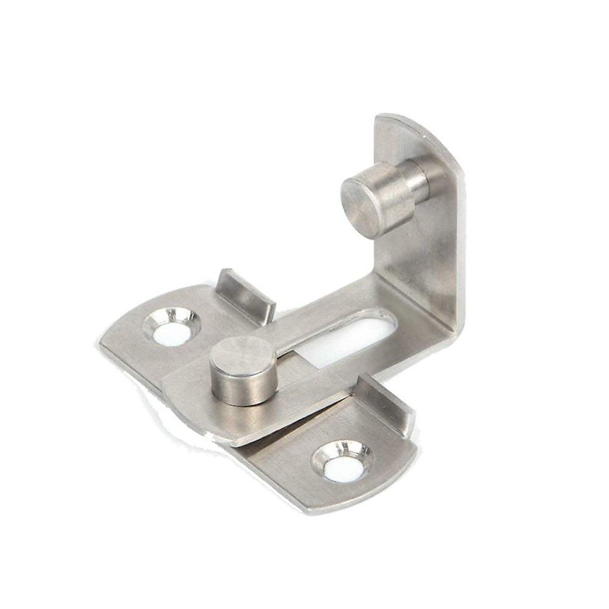 90 Degree Right Angle Lock for Locking Sliding barn Door Locks and latches Satin Chrome Door latches
