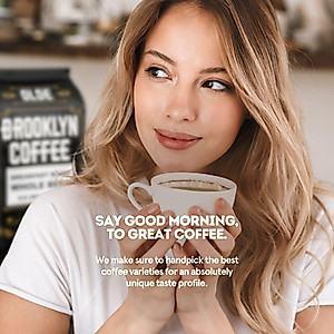 BROOKLYN COFFEE Whole Bean, Italian Dark Roast (5lb) Extra Strong, Delicious Taste, Heavenly Aroma - Fresh Bulk Coffee Beans Roasted Weekly in NYC