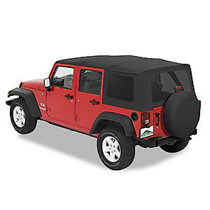 Pavement Ends by Bestop 51201-35 Black Diamond Replay Replacement Soft Top Tinted Windows-No door skins included-No frame hardware included- 2007-2009 Jeep Wrangler Unlimited