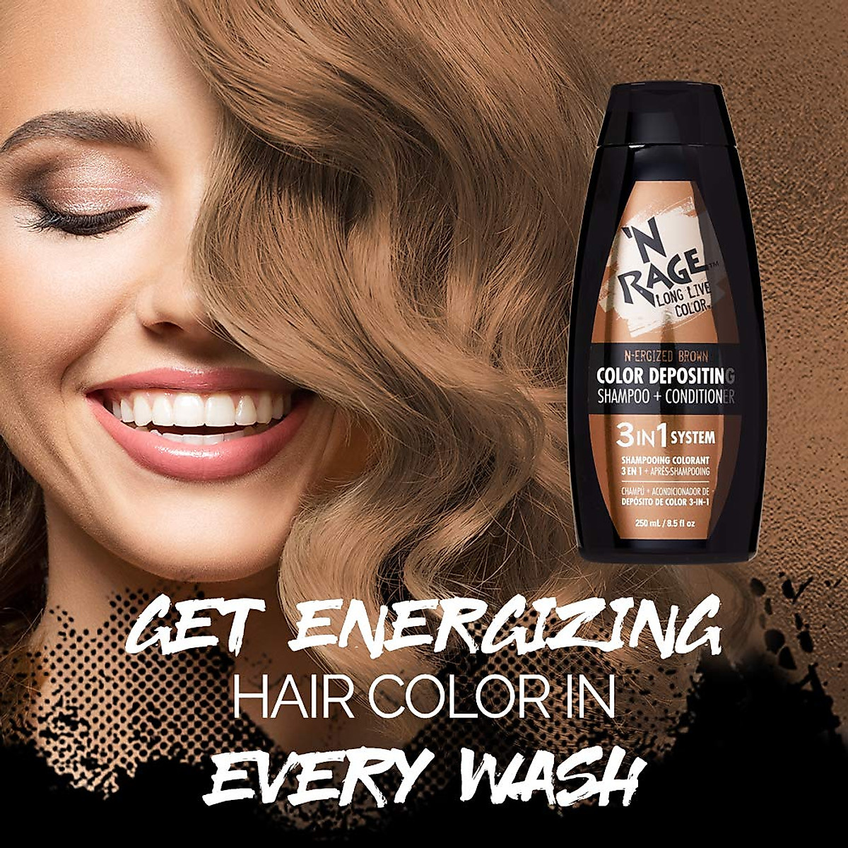 N Rage Color Depositing Shampoo + Conditioner 3 in 1 System (N-Ergized Brown)