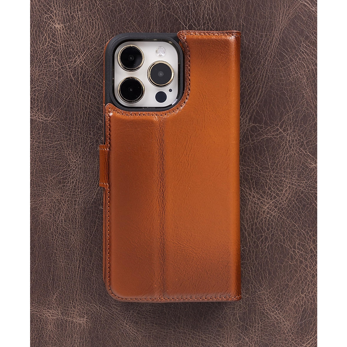 VENOULT Wallet Case for iPhone 16 Pro MAX 6.9" / 16 Pro 6.3" / 15 Pro MAX /14/13 Pro and All Previous Series, [Compatible with MagSafe], Man or Women, 4 Card Holder, Full Grain Genuine Leather, RFID