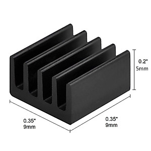 Easycargo 100pcs VRM 9mm Heatsink Kit + 10g Thermal Conductive Adhesive Silicone Glue, Small mini cooler Heat Sink for cooling VRM GPU Motherboard Stepper Driver MOSFET Voltage Regulators 9mmx9mmx5mm