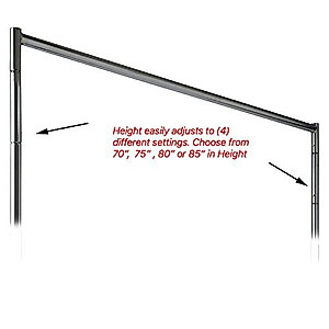 Only Hangers Commercial Grade Rolling Z Rack with Nesting Black Base