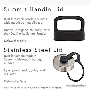 Simple Modern 84oz Water Bottle, Insulated Reusable Wide Mouth Stainless Steel Metal Flask with Handle Lid, Twilight