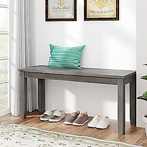 6 Piece Wooden Kitchen Dining Table Set Farmhouse Rustic Dining Table Set with Cross Back 4 Chairs and 1 Bench