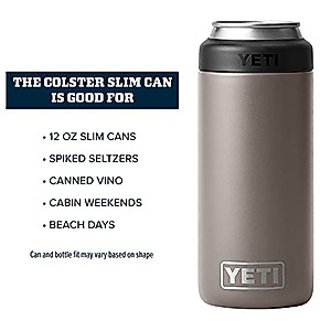 YETI Rambler 12 oz. Colster Slim Can Insulator for the Slim Hard Seltzer Cans, Sharptail Taupe