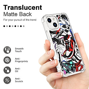 Axulimin Cool Shoe Clear Phone Case for iPhone 13 Mini Case for Teen Boys Men Kids Boys - 5.4 Inch