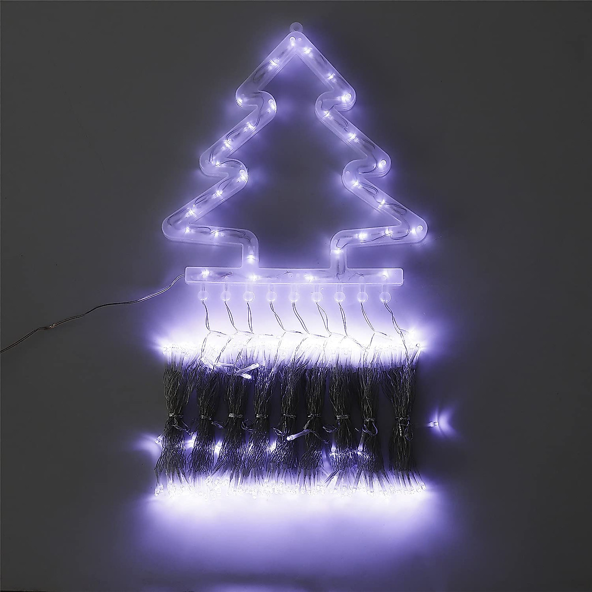 GIHOO Christmas Outdoor Lights Decorations 317 LED 10FT X9 Outdoor Tree String Lights Christmas New Year Garland Outdoor for Bar Home Garden Christmas Tree Lights (White/Warm White by Random)