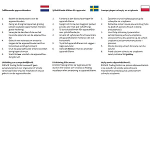 ECENCE 4x Broom Holder Self-Adhesive with Hook, Mop Hanger Wall Mount, Garden Tool Rack, Garage Storage Systems, Laundry Kitchen Tool Organizer Silver