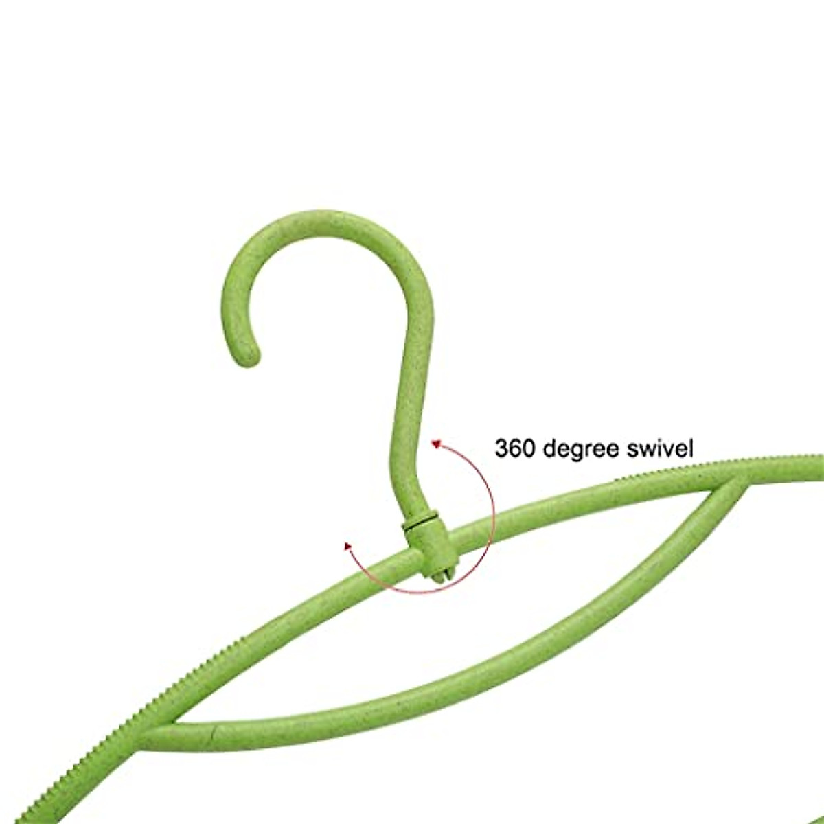 EYHLKM 10pcs Hangers Drying Racks 360 Swivel Hook Windproof Non-Slip Pink Clothing Hanger for Clothes Organizer ( Color : Off-White )