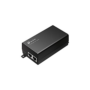 TP-Link TL-PoE160S | 802.3at/af Gigabit PoE Injector | Non-PoE to PoE Adapter | Supplies PoE (15.4W) or PoE+ (30W) | Plug & Play | Desktop/Wall-Mount | Distance Up to 328 ft. | UL Certified, Black