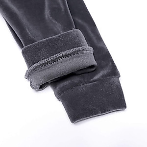 Boys Girls Velvet Hooded Tracksuit Sweatshirt Top + Sweatpants Hoodie Outfit Set