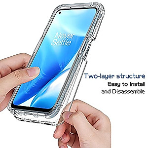 Dzxouui for Oneplus Nord N200 5G Case with 2 Pack Screen Protector, One Plus Nord N200 Case, Crystal Shockproof Bumper Hybrid Clear TPU Protection Cover Phone Case for Oneplus Nord N200 5G(Clear)