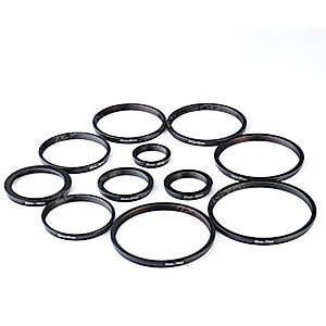 K&F Concept 11 Pieces Step Down Filter Adapter Rings Set, Metal Step Down Filter Adapter Ring Kit 43-37mm 52-43mm 55-52mm 58-55mm 62-58mm 67-62mm 72-67mm 77-72mm 82-77mm for Camera Lens