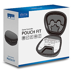 sisma Travel Case Compatible with PS4 Wireless Controller, Dual Shock 4 Controller Holder Protective Cover Home Safekeeping Storage Case Black Carrying Bag