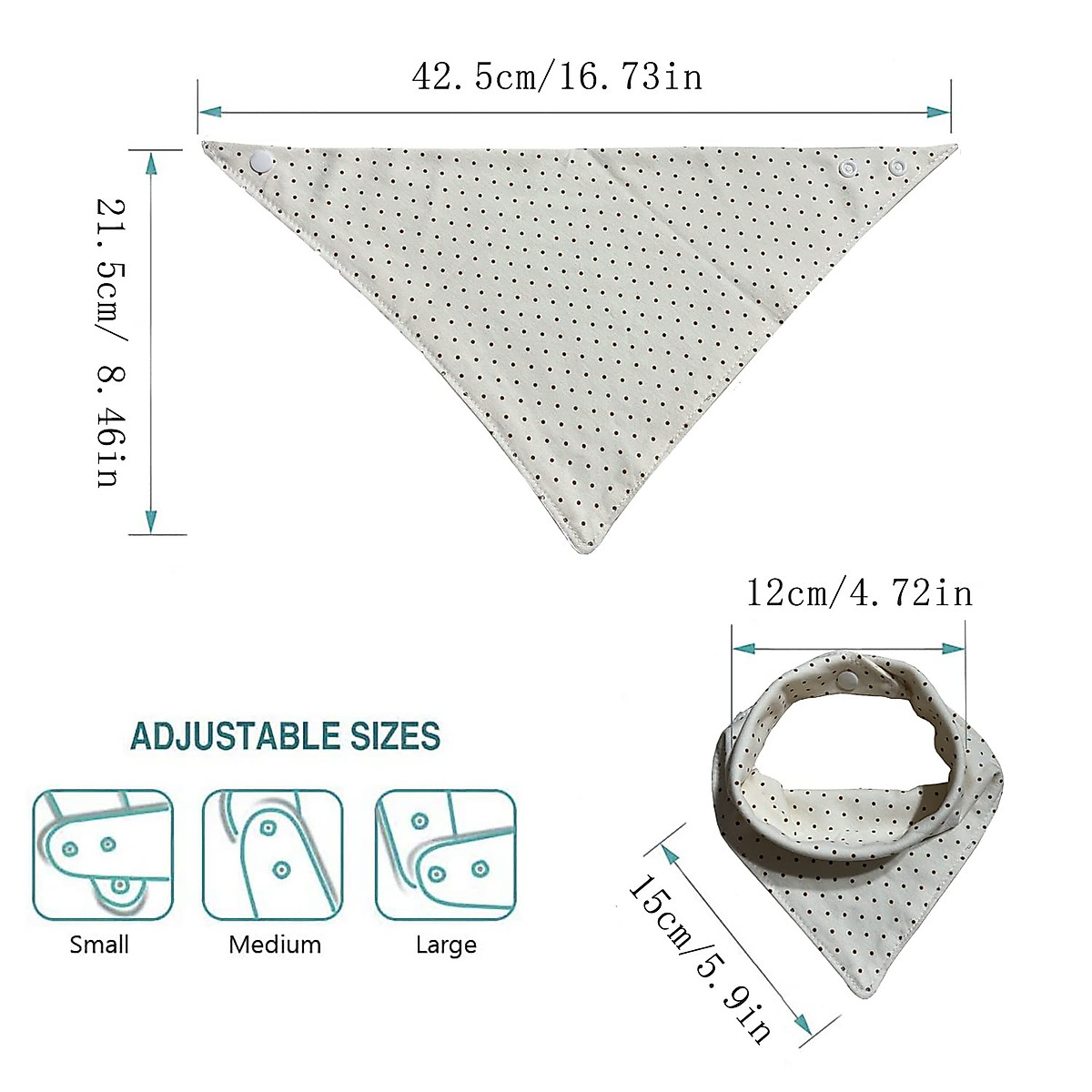 Knindnn Baby Bandana Drool Bibs,5 Pack Soft and Absorbent Baby Drool Bibs